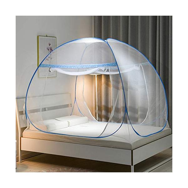 ブルー/2ドア120x190x130cm/LW-JJL-0113・Size:2ドア120x190x130cm・サイズ：120x190x130cm、そこそこの高さがあり、圧迫感がなくて、メッシュ式なので、通気性良くて、蒸し暑感が全然感じません...