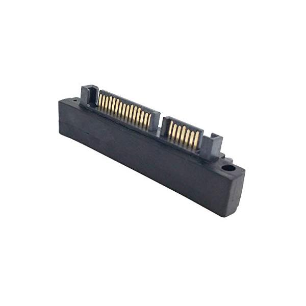 下向き。ブラック/-/SA-121・Style:下向き。・パッケージ個数:1・SATA 22P 7+15オス→SATA 22メスコンバーターアダプター。一方の端はSATA 22Pオスで、もう一方の端はSATA 22Pメスコネクタです。・90...
