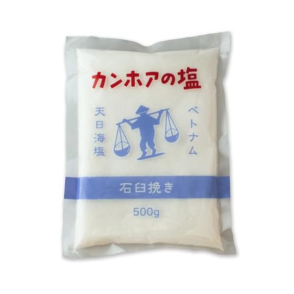 自然の白色/500グラム (x 1)/SM500・パッケージ個数:1・「カンホアの塩」は、海水から塩の結晶まですべて天日干しの天日海塩。・この石臼挽きは、「カンホアの塩」の原型結晶のままを石臼で挽いたもの。ややしっとりしていて、３種類ある「...