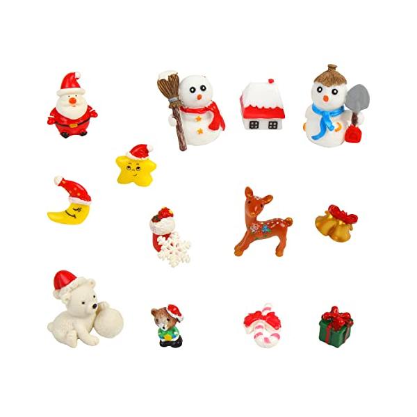 ・マルチカラー  ・サイズ：約2-5cm　数：14・柄：サンタクロース、鹿、雪の結晶、雪だるま、鐘、イグルー、月、星、ギフト、ブーツ、シロクマ、クマ、キャンディケイン・防水・耐久性のある樹脂製なので安心して使えます。・オーナメートはもちろん...