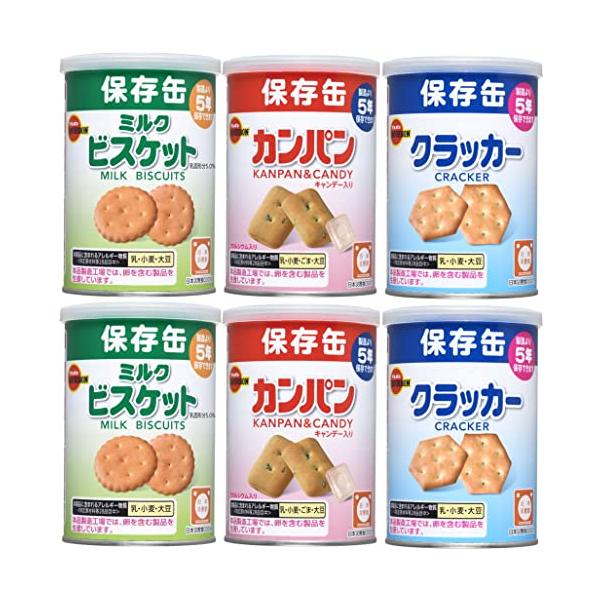 -/6缶 (x 1)/-・パッケージ個数:1・5年保存の防災用カンパン、クラッカー、ビスケットをセット・サイズ: 6缶 (x 1)・パッケージ重量: 0.96 kg