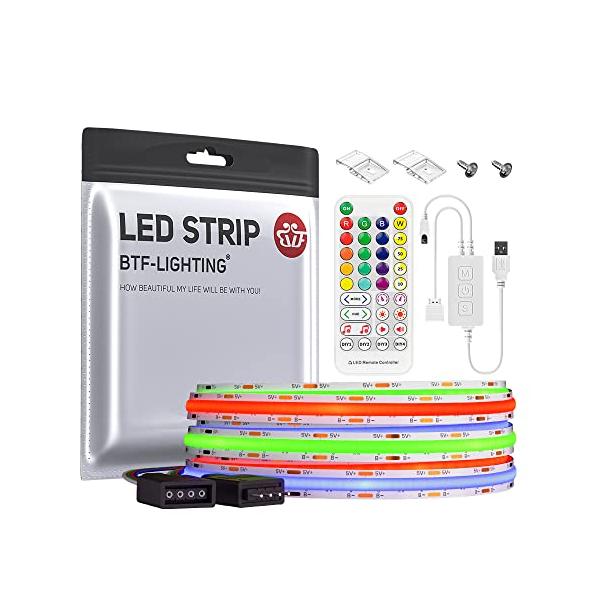 寝室 キッチンホーム 屋内装飾5V 576LEDs/m/1M DC5V 576LEDs/m USB/-・Size:1M DC5V 576LEDs/m USB・「超明るい」 1m DC5V 576LEDs/m。幅8mm。合計576チップ（赤色...