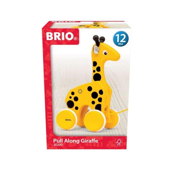 プルトイ キリン 1歳~ 30200/ワンサイズ/30200・パッケージ個数:1・歩き始めたお子様にプルトイキリンがモチーフの木製おもちゃ。引いて遊ぶタイプのクラシックな木製玩具です。全高20cm超の大型のプルトイ。ひもを引くと、首をゆらゆ...