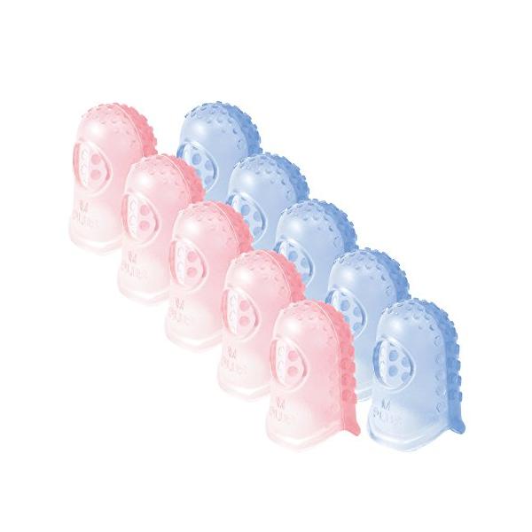 ・カラーミックス(ピンク、ブルー) M KM-402H MIX・・Size:M・優れためくり性能に加え、見た目の楽しさも追求した指サックです。・メクリッコのキャップ型！無臭素材のため、ゴム臭さ解消！ムレにくい通気穴付きデザインでつけ心地もソ...