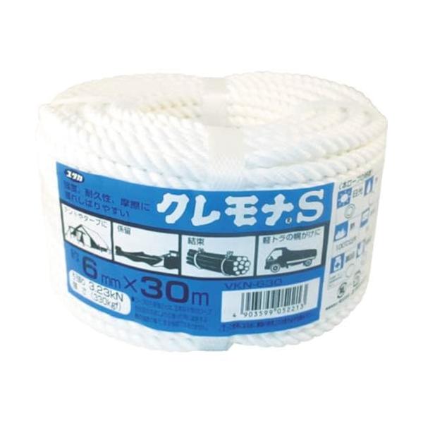 ビニロンクレモナホワイト/6mm×30m/VKN630・Size:6mm×30mStyle:ビニロンクレモナ・パッケージ個数:1・原産国:日本・材質:ビニロン・耐候性:・耐水性:・耐熱性:約110℃以内