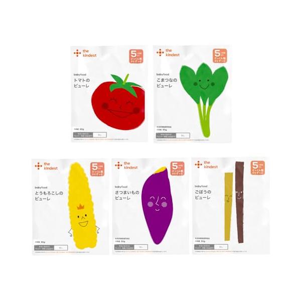-/5個/-・PatternName:5個（とうもろこし・さつまいも・こまつな・ごぼう・とまと）・パッケージ個数:5・??［ こころとからだに”やさしい” 離乳食 ］素材・味・栄養にこだわったやさしい ベビーフード 。 国産 の食材をふんだ...