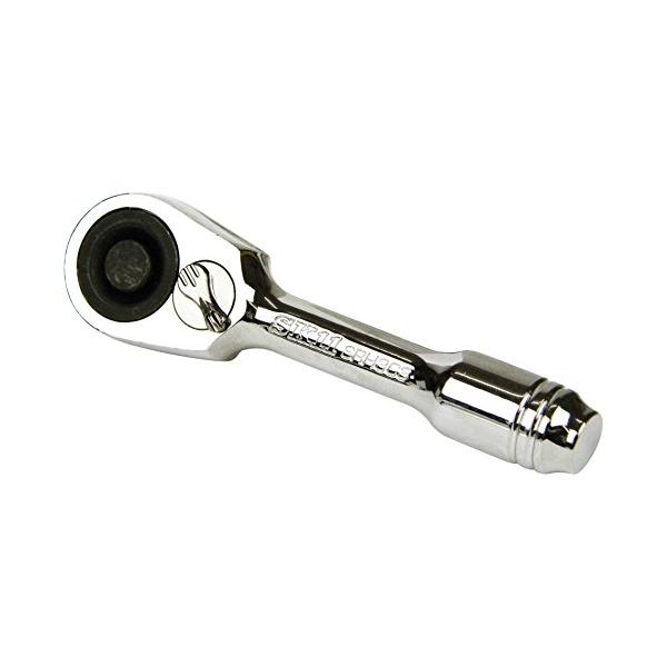 コンパクト・シルバー 差込角9.5 SRH3CS・・Size:差込角9.5Style:コンパクト・差込角:9.5mm(3/8インチ)・ヘッド幅:27mm・ヘッド厚:12.5mm・全長:100mm・ギア数:72