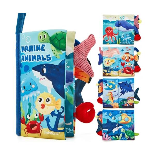 Marine・Style:Marine・赤ちゃんの安全を第一に考えましたマリンテイルズのベビーブックはBPAフリーの布で作られており、触り心地も噛み心地も柔らかく、赤ちゃんが怪我をすることなく簡単に使えます。特に0〜12ヶ月の赤ちゃんに最適...