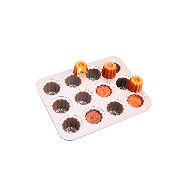 シャンペンゴールド/-/WK9158・カヌレ焼型は食品級の鉄を採用して、ふちを強めて、反りを防ぎます。そして、カヌレ型は抜群の熱伝導があって、穏やかで持久に使用できます。とても良いクリスマスギフトになります。・カヌレ焼き上げは、独特のシャン...