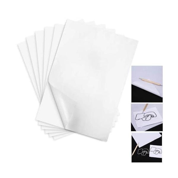 白/A4/-・セット内容：カーボン用紙 転写 白 ホワイト 50枚セット。・使用方法：図柄/原画/下絵の転写・複写用です、複写紙を書類の間に挟み、ボールスタイラスが感圧紙を通じて下の紙に伝わり、感圧紙が裏写りする仕組み。・消去可能：転写され...
