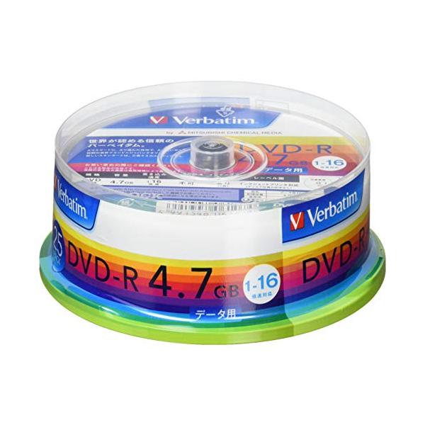 1.単品ホワイトプリンタブル/25枚/DHR47JP25V1・PatternName:単品・パッケージ個数:1・品種:データ用 DVD-R・容量:4.7GB・1回記録用・盤面印刷:（ホワイト） / 範囲:22mm-118mm(ワイド)・倍速...
