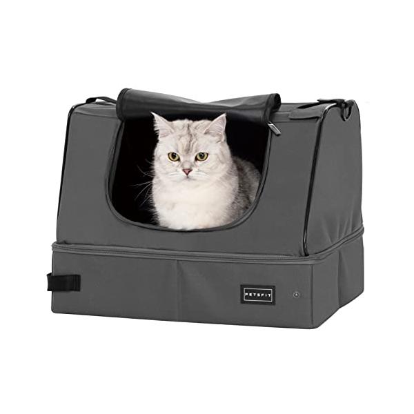 折り畳みグレー/44L x 34W x 33H cm/-・Size:44L x 34W x 33H cmColor:グレー・仕様サイズ :44*33*34cm　本体の重さ：0.9kg 猫砂容量目安約5〜8L。 猫トイレの本体とふたは取り外し...