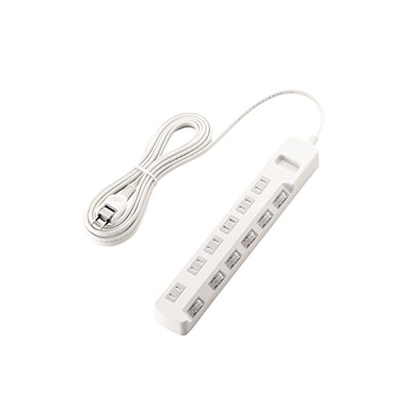 6個口ホワイト/D) 5m 6個口/T-K6A-2650WH・Size:D) 5m 6個口・パッケージ個数:1・パソコンやテレビなどの精密機器を雷から守る。高性能雷サージ吸収素子内蔵、安全性と使い勝手に配慮した雷ガードタップ。・雷サージから...