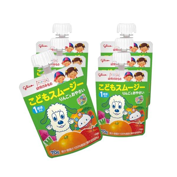 -/70グラム (x 6)/-・FlavorName:りんごとおやさい・パッケージ個数:1・原材料:野菜(さつまいも、にんじん)、果実(りんご、うんしゅうみかん)、寒天/乳化剤、クエン酸、(一部にりんごを含む)・70g×6本
