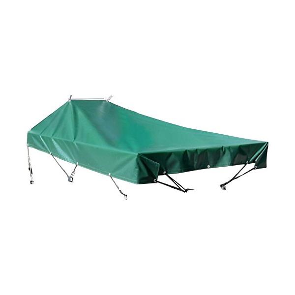 ・グリーン 約1.9×2.15m SKS-R1921GR・仕様:1号・軽トラック用スロープ式平張りタイプ・サイズ:約1.9×2.15m・付属:ゴムバンド10本付・シート本体:ポリエステル+塩ビ・ハトメ:アルミ