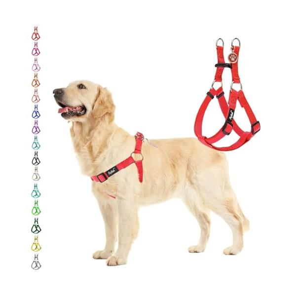 レッド/M/-・Size:MColor:レッド・サイズ：愛犬の体型に合わせて選べる4サイズ「XS：胴回り 30.5-37.6cm、ストラップ幅 1.3cm」「S：胴回り 37.6-52.1cm、ストラップ幅 1.3cm」「M：胴回り 44....