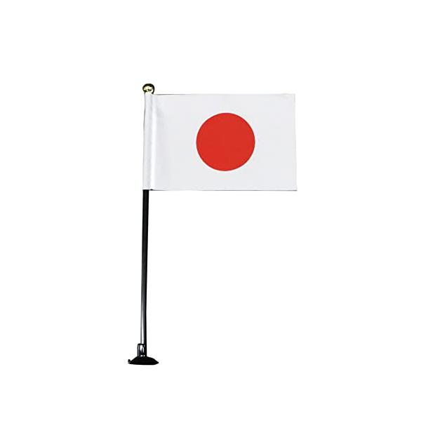 白(白) - 赤(赤)の日章/ポール全長：28ｃｍ旗：15×10ｃｍ/JF103・Size:ポール全長：28ｃｍ旗：15×10ｃｍ・サイズ：ポール全長：28ｃｍ旗：15×10ｃｍ・日本の国旗です。