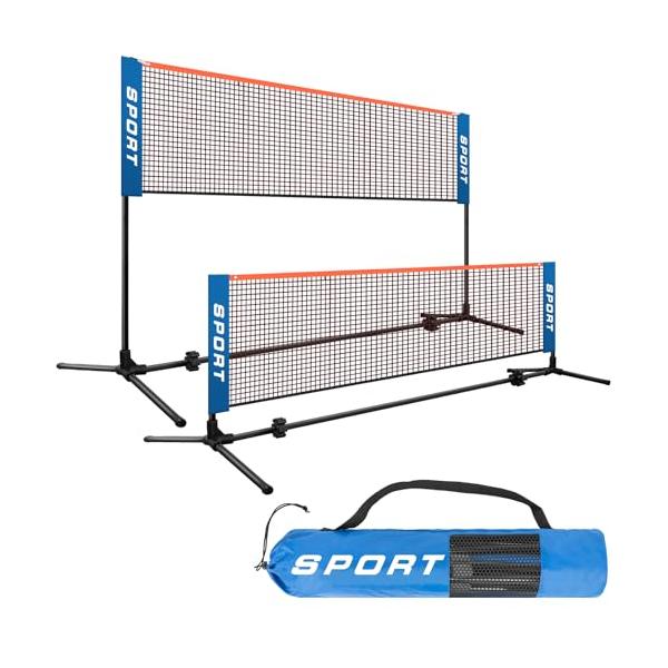 赤+ブルー/幅 310CM/badminton-3M・Size:幅 310CM・パッケージ個数:1・簡単組み立て構造 ツール不要でわずか数分で完了初心者でも直感的に組み立てできる設計で、どこでもすぐにバドミントンを楽しめます。屋外使用に最適...