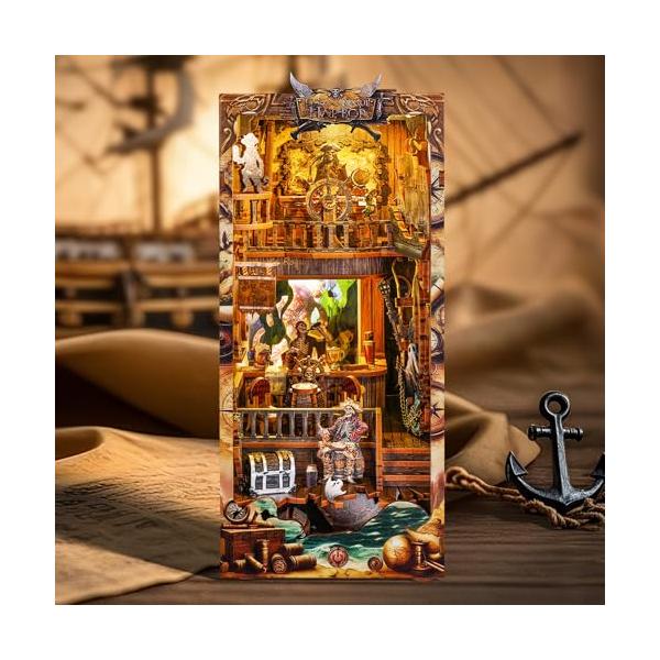 新世界号/-/新世界号・Color:新世界号・?見事なミニチュアで海賊の冒険に出かけようこの3D木製パズルブックヌックで、海賊の世界に浸りましょう。海賊船の船長、不思議な幽霊、隠された宝物。海賊の船長や不思議な幽霊、隠された宝物など、海賊船...