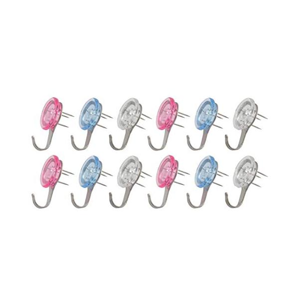 12個入りクリア、ブルー、ピンク/INVALID DATA/TH-M2・Style:12個入りColor:クリア、ブルー、ピンク・パッケージ個数:1・入数: 12個・カラー:クリア・ブルー・ピンクの3色 各4個入り・耐荷重: 7kg・パッケ...