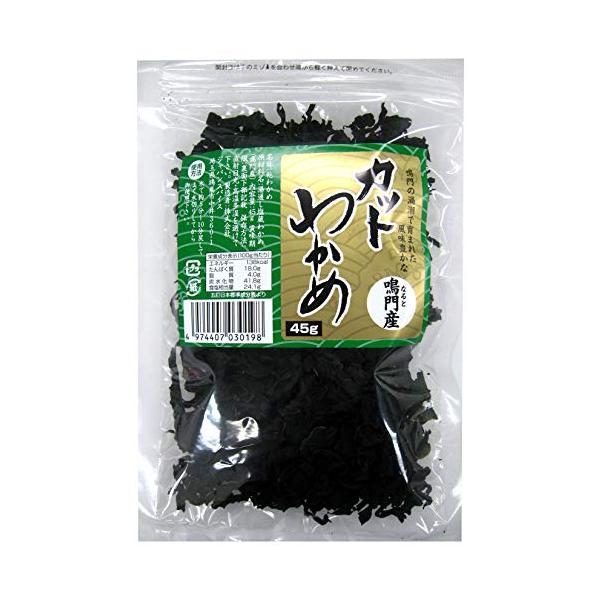 -/45グラム (x 1)/-・パッケージ個数:1・風味豊かな”鳴門産”カットわかめです。・おすすめ用途・・・さしみの妻、わかめスープ、うどん、そば、ラーメン、お鍋、、、肉厚なので熱い料理に入れて頂いても歯応えがしっかり残ります。・保存に便...