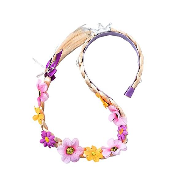 （紫）/ワンサイズ/-・Color:（紫）・サイズ組紐の長さは約 100cm、カチューシャの直径は約 2.5cm です。・装着のしやすさ通常エクステンションのような複雑な流れが不要フープスタイルで、頭に素早くしっかりとフィットし、かわいいヘ...