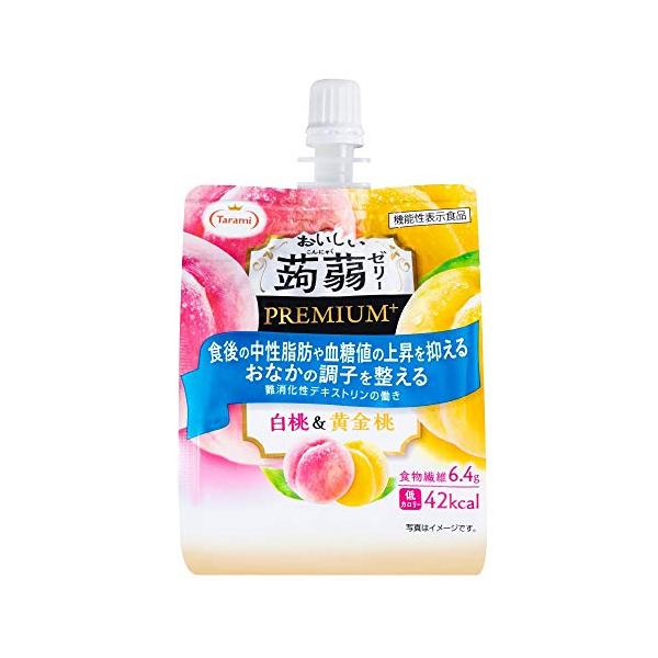 -/150グラム (x 6)/-・パッケージ個数:6・食物繊維で「中性脂肪・血糖値の上昇」と「おなかの調子」を美味しくケアする、プレミアム蒟蒻ゼリー白桃果汁と黄金桃果汁を使用し、プレミアムな果汁感たっぷり。華やかでまろやかな甘みある美味しさ...