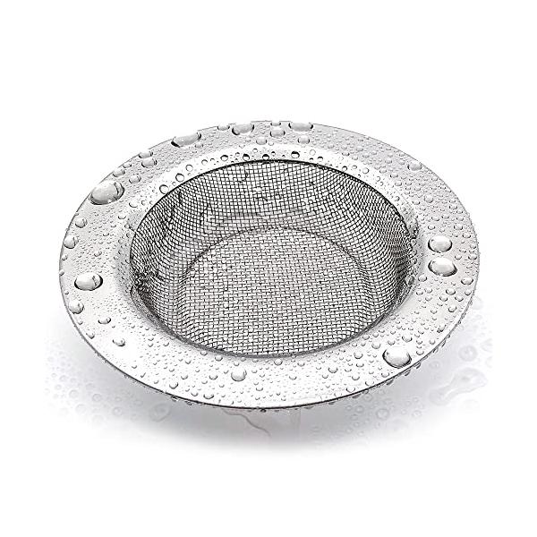 シルバー/キッチン 排水溝 ゴミ受け (適用口径：80-105mm)/SW001・Size:キッチン 排水溝 ゴミ受け (適用口径：80-105mm)・1.排水口 ゴミ受け 材質: 排水口ゴミ受けはステンレスを採用し、丈夫、錆びにくく長持ち...