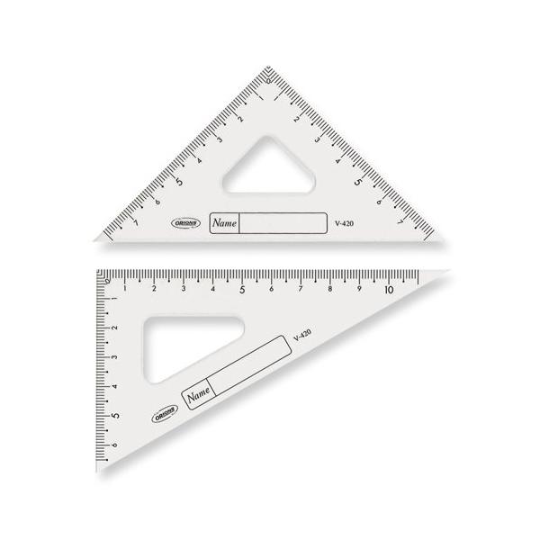 三角定規・ブラック  ・アクリル　日本製