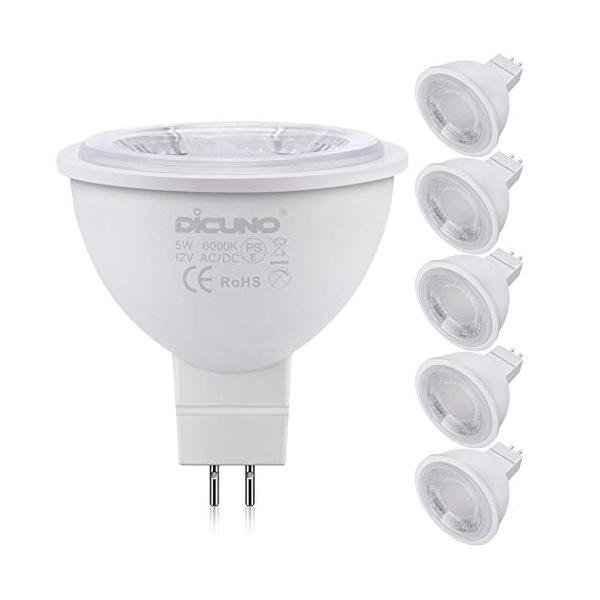 昼白色/6個入/-・Color:昼白色・商品仕様口金：GU5.3、入力電圧：12V、ルーメン：500lm、省エネ：5W=50Wハロゲン電球の明るさ、色温度：6000k（昼白色）、ビーム角度：38°。・集中照明照射角度が38度なので、光を集中...