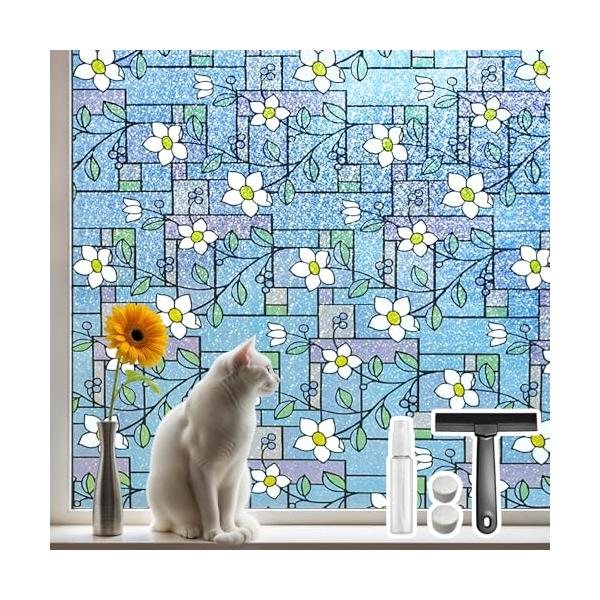 花柄/30x200cm/-・Color:花柄Size:30x200cm・窓の印象をおしゃれにチェンジ: 実用性とデザイン性を両立。窓用フィルムは、目隠しだけでなくインテリア性にも優れており、シンプルなガラス面を上品に彩ります。ご家庭のリビン...