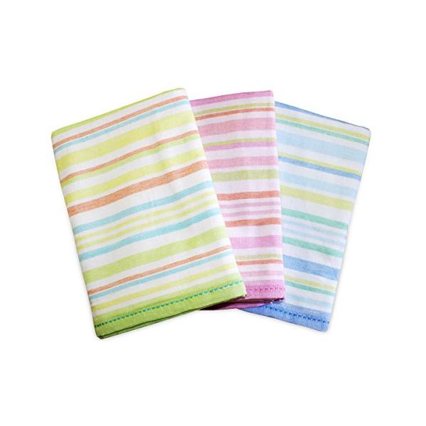 かわいいマルチカラー/ワンサイズ/-・お洒落な配色のストライプが可愛いバスタオルです・片面がガーゼ素材なので、軽くて乾きが早いバスタオルです。・色違いのストライプのお得な3枚セット・可愛くかさばらないので、スポーツジムやお出かけにもおすすめ...