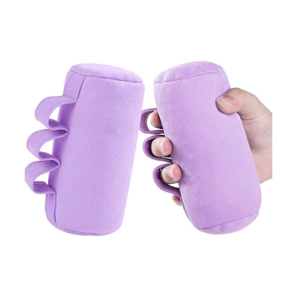 パープル・2個/-/-・Color:パープル・2個・気持ちの良い生地この指拘縮クッションは、柔らかく肌に優しい素材を使用しており、心地よい風合いを実感できます。通気性と保温性に優れているため、温かさを保ちながらムレにくく、季節を問わず快適に...