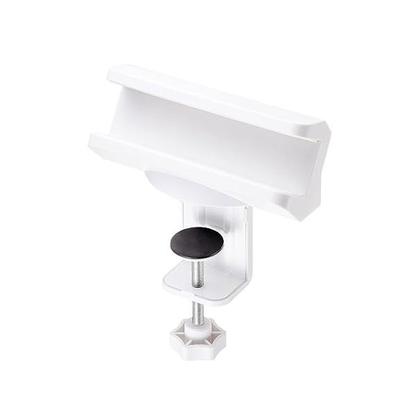 インダストリアルホワイト/-/TAP-CLAMP1・パッケージ個数:1・電源タップを挟み込んで、デスクなどにクランプで取り付けできるホルダーです。・ホルダーの向きを360度回転させることができるので、タップの向きを好きな位置にできます。・背...