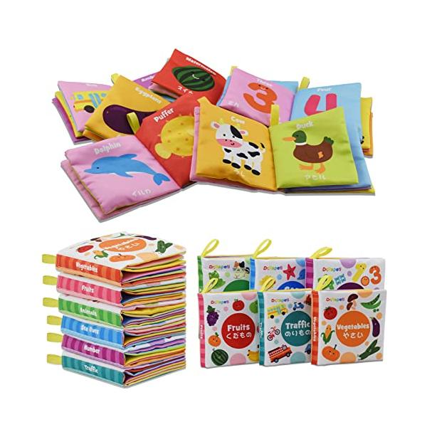 カラフル/ワンサイズ/-・Color:カラフル・上品な布絵本 - 赤ちゃんの安全が一番大切だと思っていて、私たちの布絵本は柔らかいポリエステルを使用して、無毒、無害、赤ちゃんの肌に親しいです。丈夫なステッチは洗濯に耐え、優れた生地は色あせも...