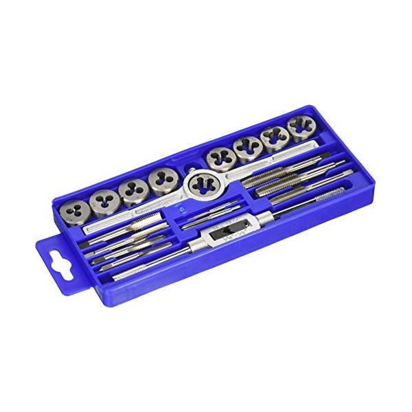 銀色/-/YK018・パッケージ個数:1・メーカー：山城・：山城謹製 工具シリーズ・品番：YK-018・素材：GCr15 高炭素クロム鋼・20種詳細：(1)タップ：GCr15(HRC58-61)鋼材 M3xP0.5、M4xP0.7、M5xP...