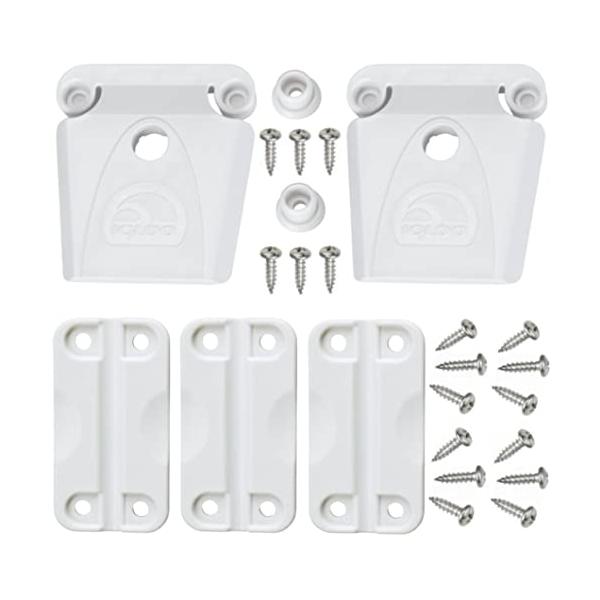 ・ホワイト  Igloo Plastic Parts Kit・Igloo製。 キット内容: プラスチックラッチ2個 (各ラッチにはスナップ留めのシングルスクリューボタンポストが付属)、プラスチックヒンジ3個、ネジ18個 (ステンレススチール...