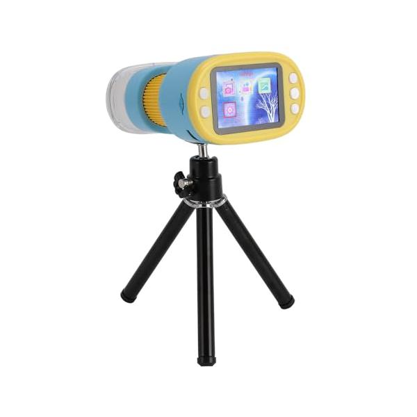 ブルー/-/VBas9qtmx2v0-13・Color:ブルー・パッケージ個数:1・HDディスプレイ：この顕微鏡は2.0インチのIPSディスプレイを備えており、子供の視力を保護しながら、太陽光の下でも現在のショットを明確に表示できます。シェ...