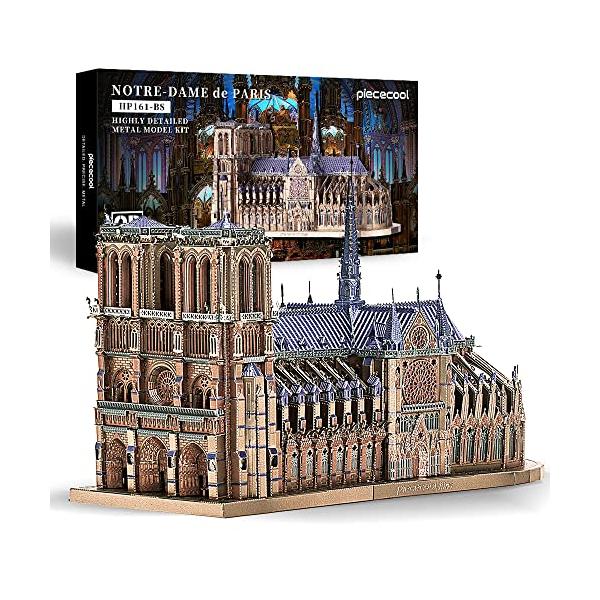 ノートルダム大聖堂-/-/HP161-BS・Style:ノートルダム大聖堂・難易度：、ピース数：382pcs、完成品サイズ：L15.1cm×W6.1cm×H10.7cm・金属素材で作られ、完成品の質感がアプ加工性に優れており、汎用性の高いS...