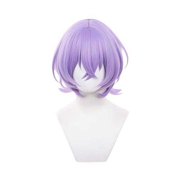 クラシックパープル (花群 冬芽)/-/-・Color:パープル (花群 冬芽)・花群 冬芽 ウィッグ、ヘアネット。・商品素材： 耐熱ファイバー製。髪を乾かすときは180℃を超えないようにしてくださいね~内側の後ろには、アジャスターが付いて...