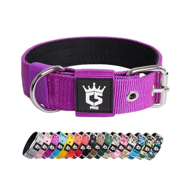 パープル/Sの首回りサイズ（調節可能 32-40 cm）/TS1001-PUR-S・Size:Sの首回りサイズ（調節可能 32-40 cm）Color:パープル・丈夫で快適な素材:高耐久性のナイロン素材と内側の柔らかいパッドを採用し、犬の肌...