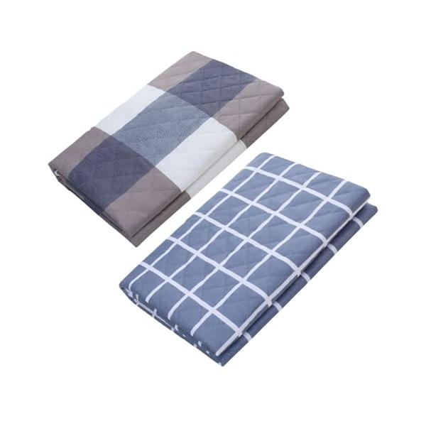 2枚（チェック1、2）/120cm*80cm/SHEETS01・Color:2枚（チェック1、2）Size:120cm*80cm・小さめの洗える防水シーツサイズ：120cm×80cm。裏面にはずれにくい不織布が付いており、ベッドに置くだけで...