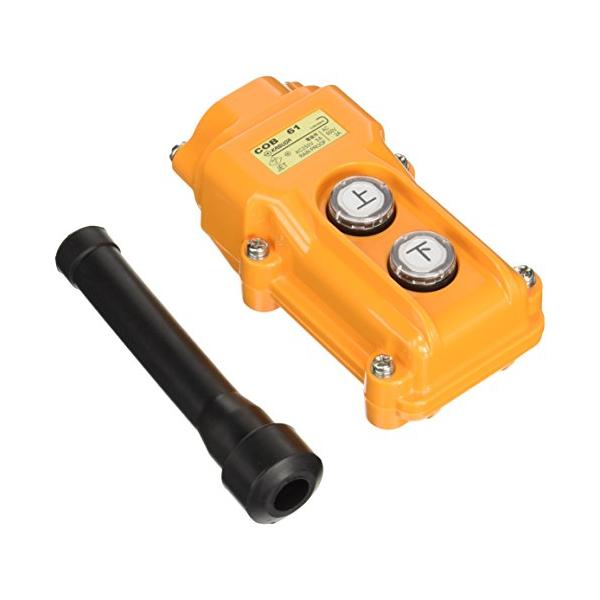 ・オレンジ  COB61・●ボタン数:2点●長さ×幅×高さ(mm):60×123×46●付属文字板:上、下・●定格:AC220V-2A、AC440V:1A●接点構成1a-1a・●ABS樹脂(7.5YR7/13相当)