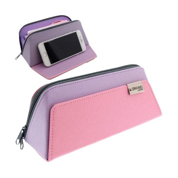 カジュアルバイオレットピンク/-/S1423150・Color:バイオレットピンク・パッケージ個数:1・シリーズスマホが縦横自由な角度で置けて、置いたまま中身が取り出せるSMAND・特長動画配信や動画撮影にはもちろん、リモートワークにも使え...