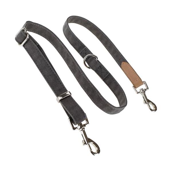 アッシュグレー/約87?117cm/-・PatternName:追加リード・??毎日のことだから両手フリーでお散歩肩掛け(斜め掛け)、ウエスト装着で、両手がフリーになるため、格段にお散歩がラクになります。う●ち処理、雨天の傘さし、写真撮影、...