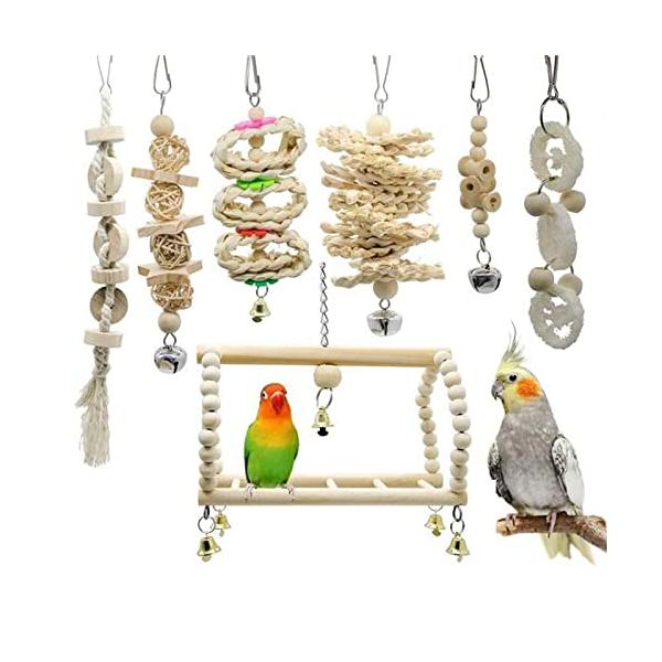 クラシック・7点セット  IK677・・Color:7点セット・【セット内容】鳥用おもちゃブロック2個セット。