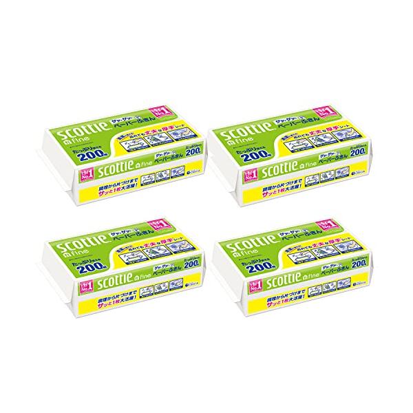 4個-/400シート（x 4)/4904740613611・Style:4個・パッケージ個数:1・原産国:日本・内容量:400枚(200組)×4個セット・濡れても破れにくい、厚手で丈夫な、2枚重ねのソフトタイプシート。・お手拭きや台拭き、調...