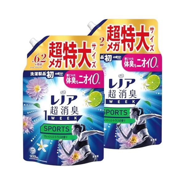 -/詰め替え 1900mL×2袋/4904740678870・PatternName:フレッシュシトラスSize:詰め替え 1900mL×2袋・パッケージ個数:1・新しくなったレノア超消臭1weekは、汗をかいた時のニオイはもちろん、ベタつ...