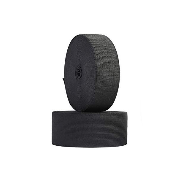 ブラック/50mm/-・Size:50mmColor:ブラック・素材:ポリエステルとゴムから作った織ゴムが品質が高い。通気性のある素材で作られており、快適さと通気性の感覚を与えます。・サイズと色：ゴムバンド幅：50mm、長さ：10m 色：黒...