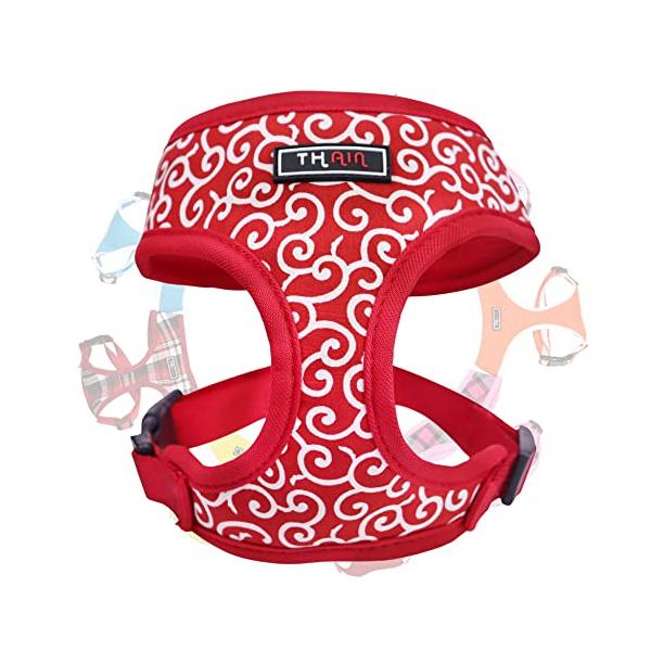 調整可能唐草模様レッド/XS/-・Size:XSColor:唐草模様レッド・XSサイズ：胴回り：約25〜34cm ペットの首と胸囲を添付したサイズ表によって測ってください〜U^ェ^U・素材＆通気性がいい：表は100％ポリエステル素材で、唐草...